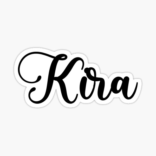 "Kira Name - Handwritten Calligraphy" Sticker for Sale by YelenaStore ...