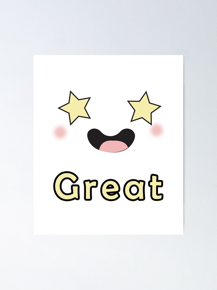 "Great emoji" Poster for Sale by LetsShopping786 | Redbubble