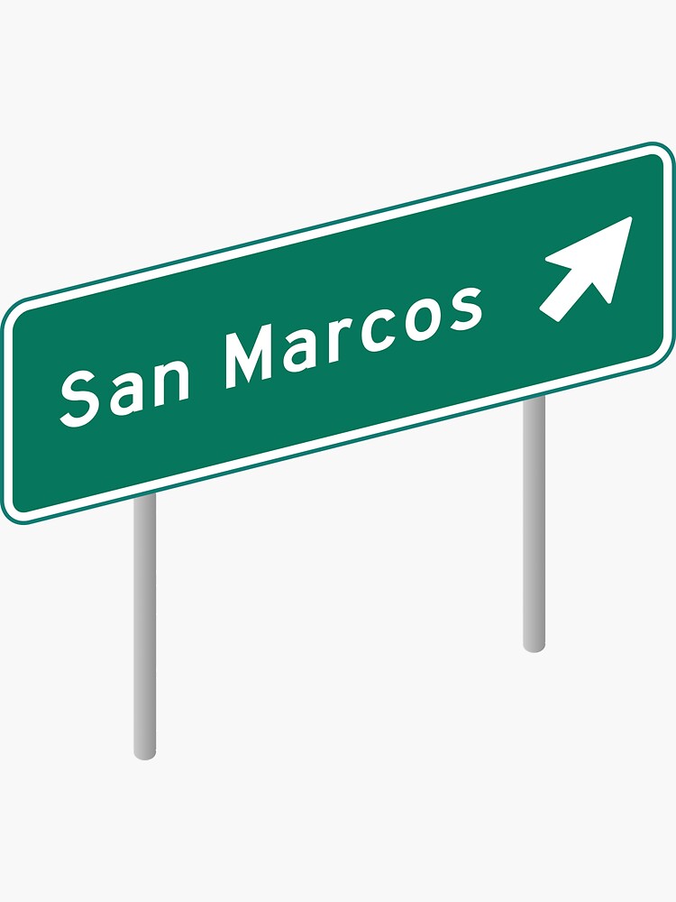"San Marcos" Sticker for Sale by WordsMaps | Redbubble