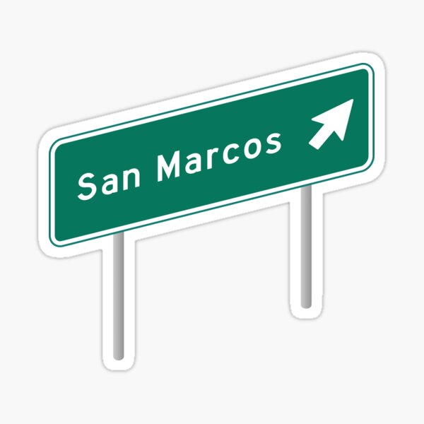"San Marcos" Sticker for Sale by WordsMaps | Redbubble