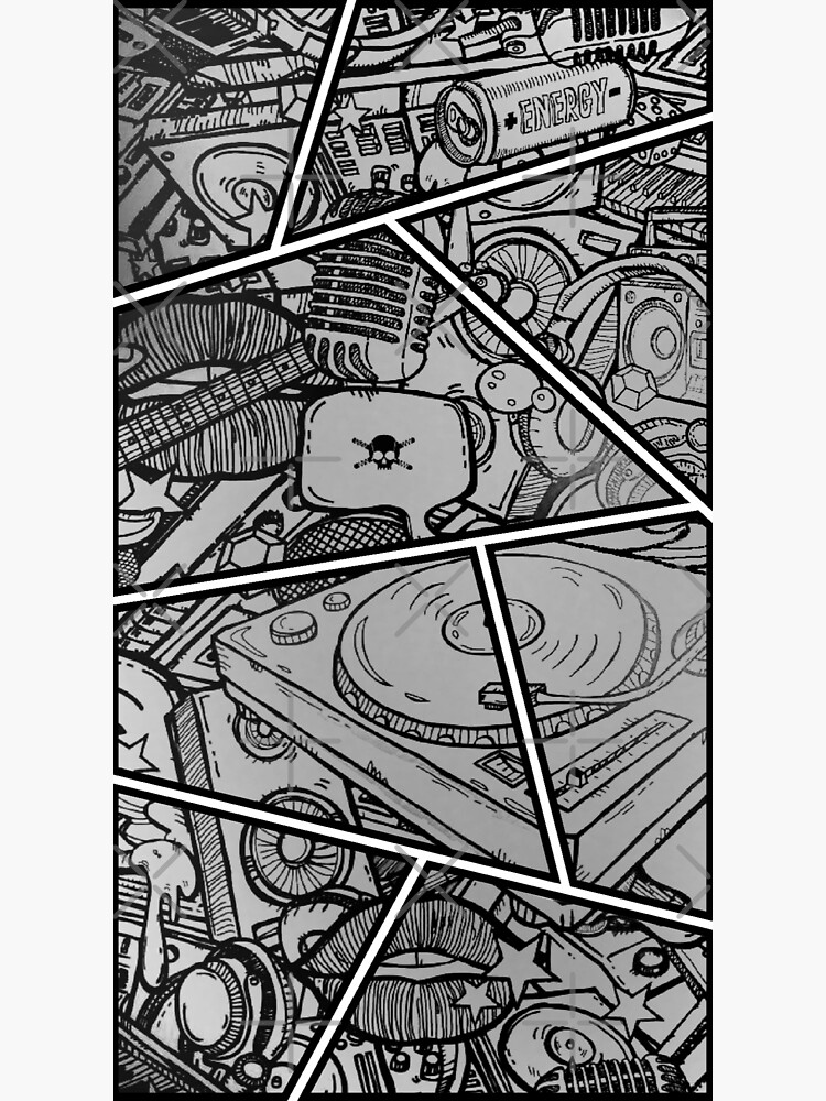"Retro vintage comic print | comic layout | doodle comic pattern ...
