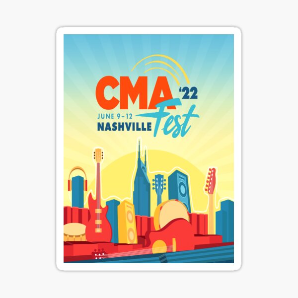 "Music CMA Fest 2022" Sticker for Sale by Lindawin | Redbubble