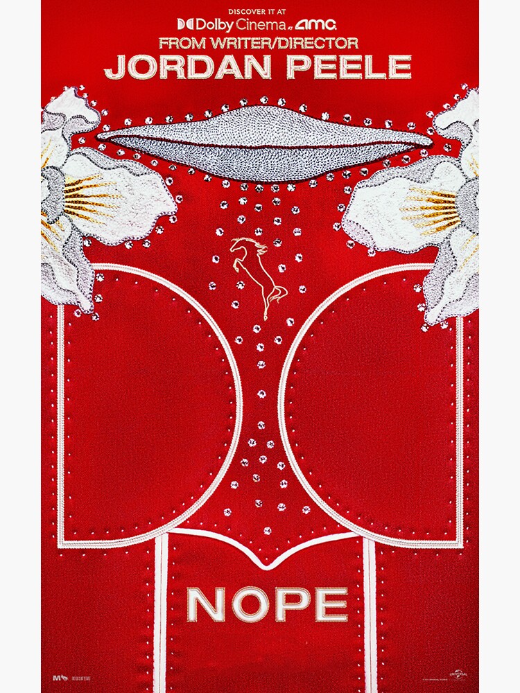 "Nope Red Poster (2022)" Sticker for Sale by queenparame | Redbubble