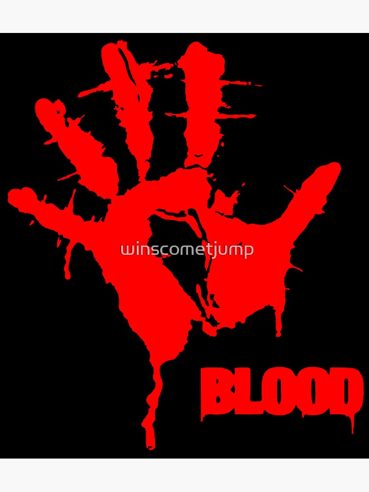 "Blood (Box Art)" Sticker for Sale by winscometjump | Redbubble