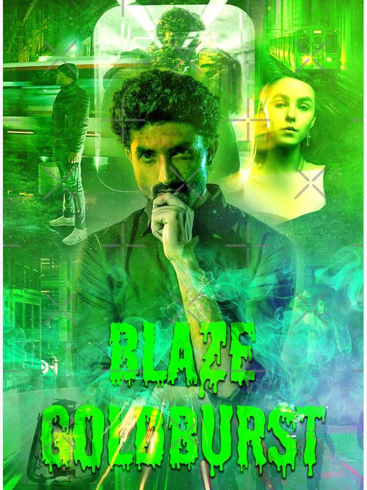 "Blaze Goldburst, Reversed Order Existence, Thriller Fantasy Book Cover, Mystery" Sticker for ...