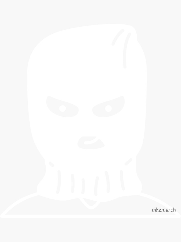 "Gangster Ski Mask " Sticker for Sale by mkzmerch | Redbubble