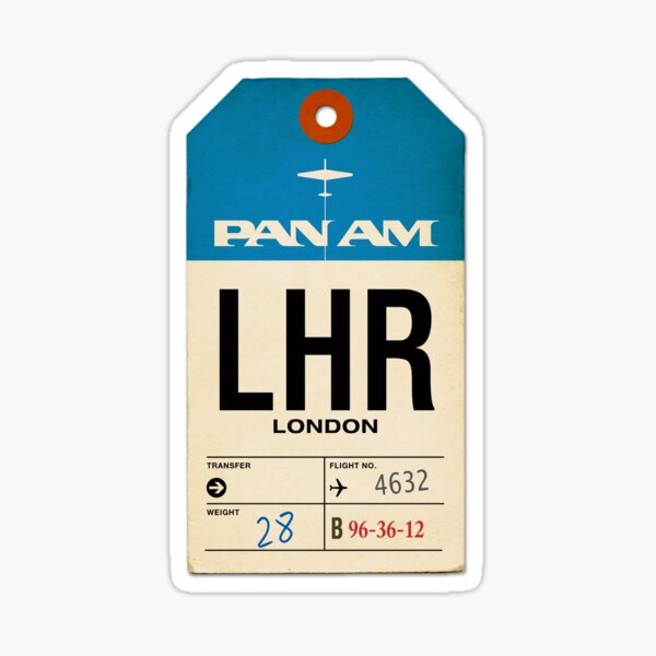 "LHR Luggage Tag - Travel Adventure Wanderlust" Sticker for Sale by ...