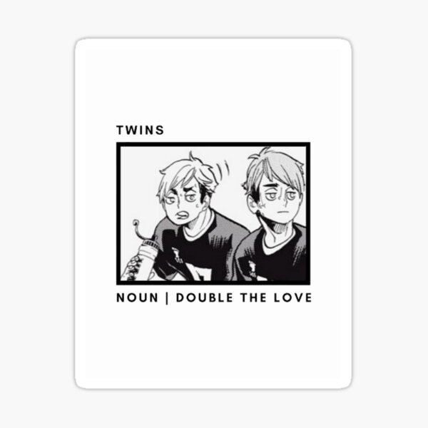 "Miya Twins - Double the love" Sticker for Sale by knightkid3 | Redbubble