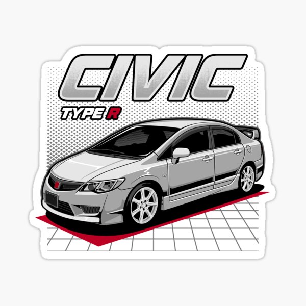 "Civic FD" Sticker for Sale by haiproject | Redbubble