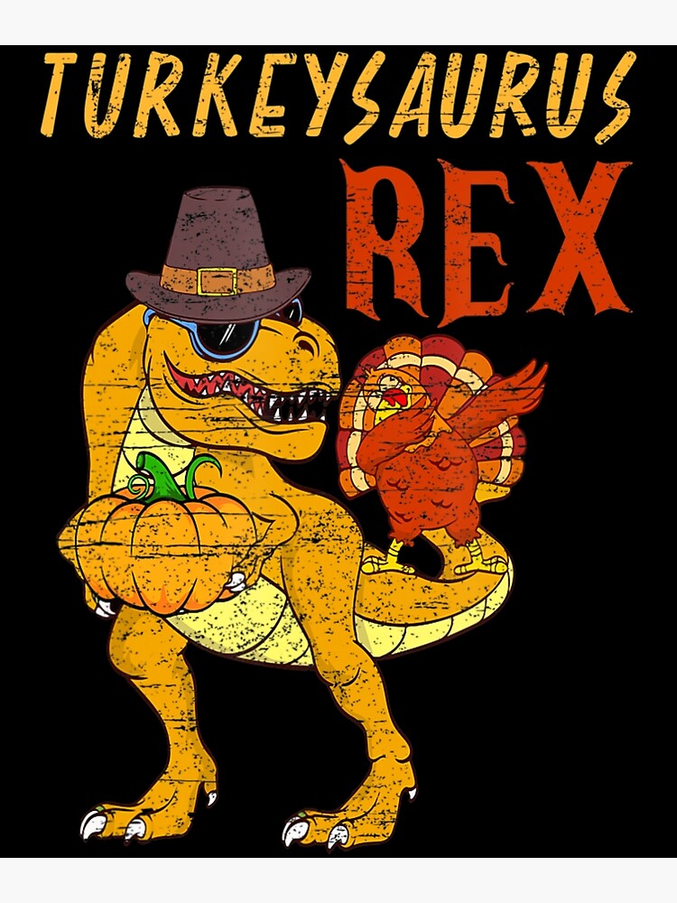 Póster «Kids Turkeysaurus Rex Turkey Dino Niños pequeños Acción de ...
