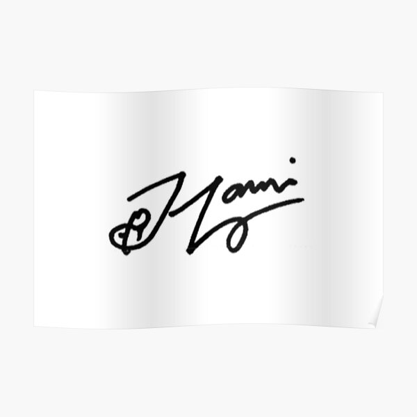 "NewJeans Pham Hanni Signature 뉴진스 하니 " Poster for Sale by cotijebetoco ...