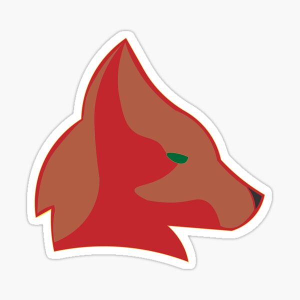 "Red wolf sticker" Sticker for Sale by Forestofwolves | Redbubble