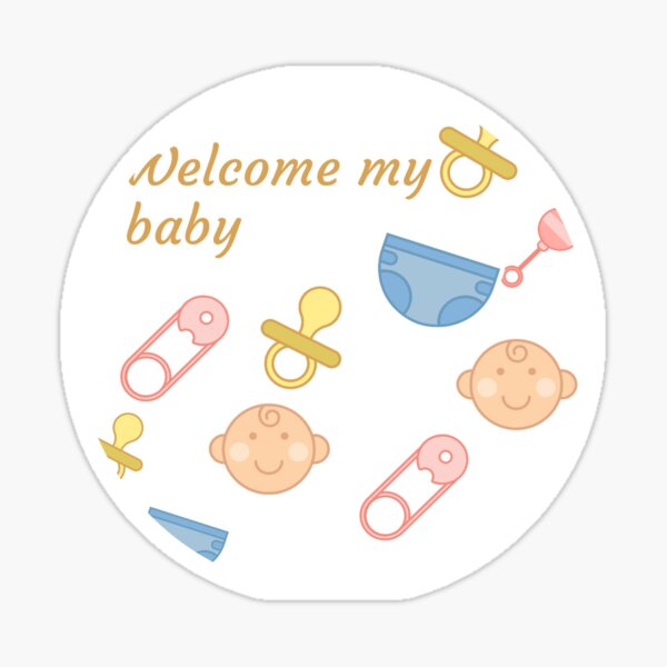 "welcome baby" Sticker for Sale by youyadesigner | Redbubble