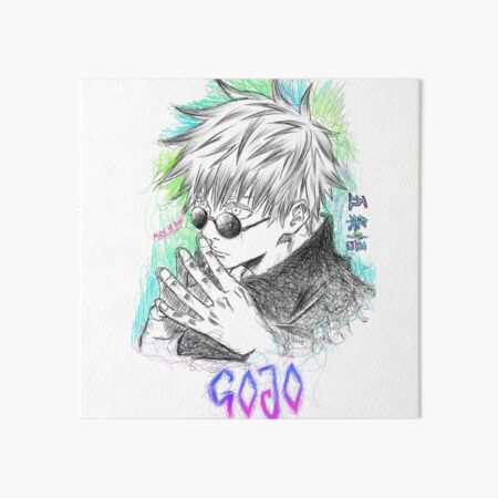 "[ SALE ] ⭐⭐⭐⭐⭐ GOJO SATORU WITH SCRIBBLE ART / JUJUTSU KAISEN" Art ...