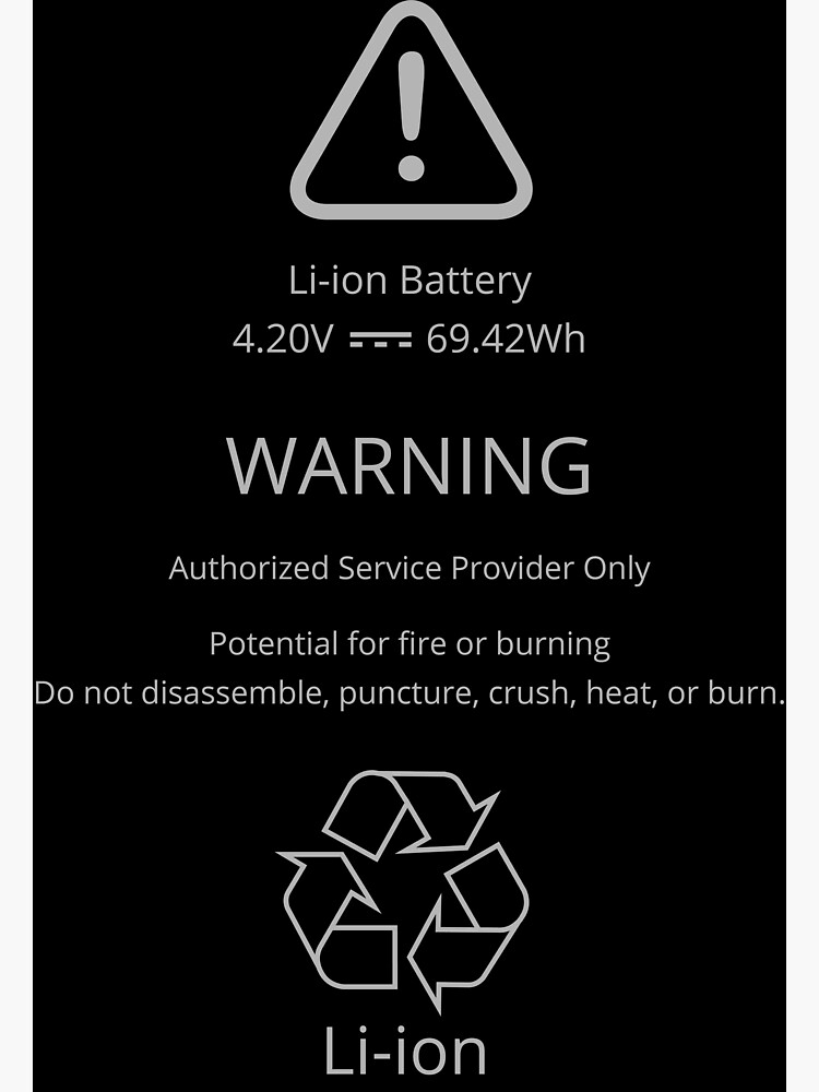 "Swollen Battery / Lithium-ion Battery" Sticker for Sale by ...