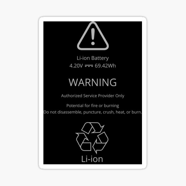 "Swollen Battery / Lithium-ion Battery" Sticker for Sale by ...