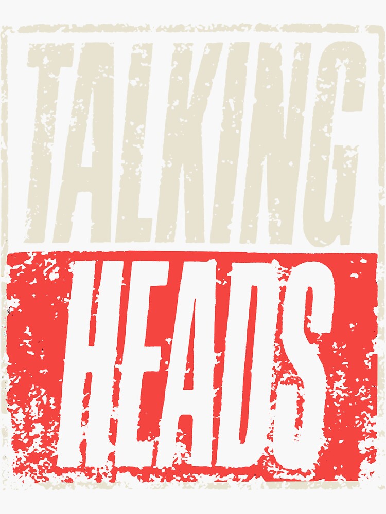 "Talking Heads Inspired " Sticker for Sale by ClothingTX | Redbubble