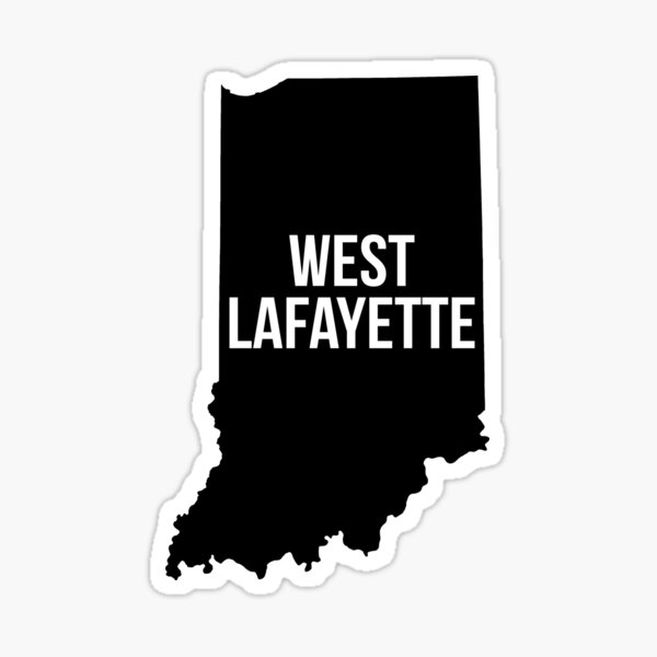 "West Lafayette, Indiana Silhouette" Sticker by CartoCreative | Redbubble