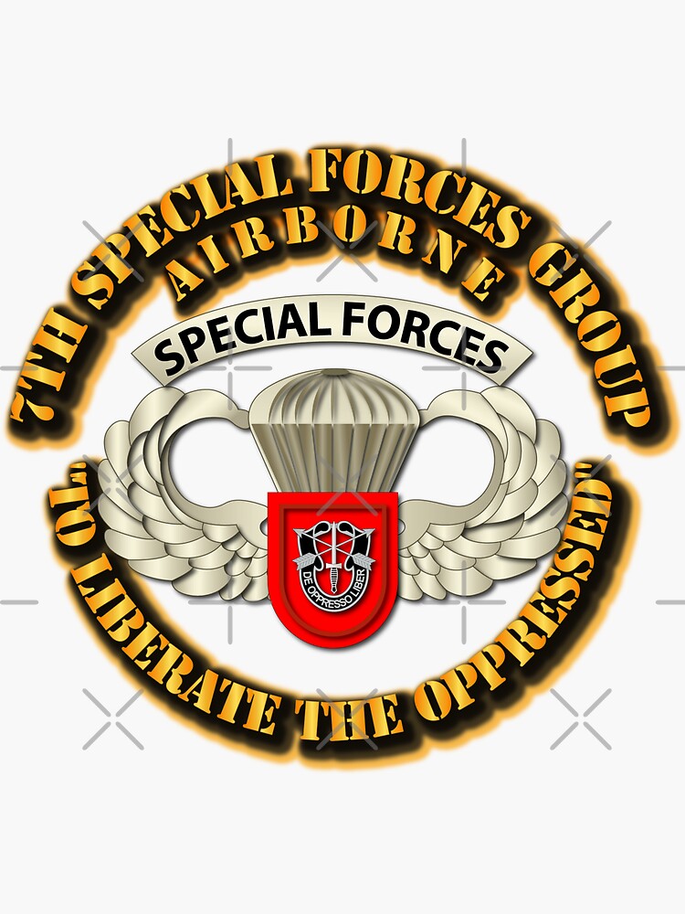 "SOF - 7th SFG - Airborne Badge" Sticker for Sale by twix123844 | Redbubble