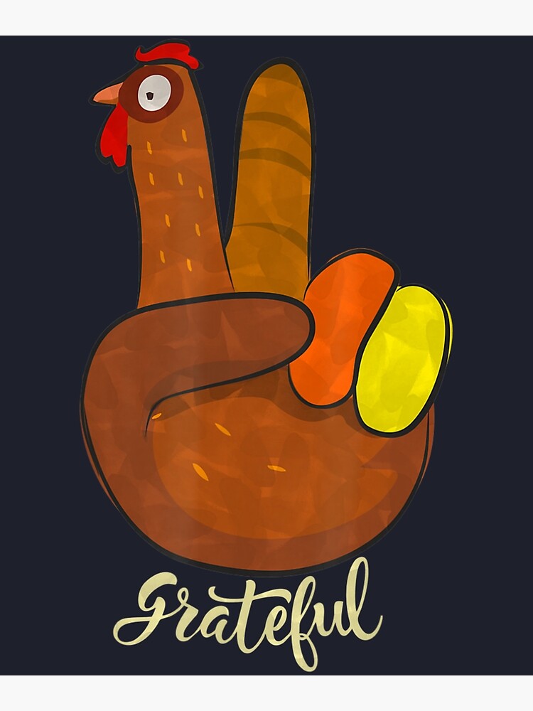 "Peace Turkey Love Thanksgiving Hand Sign Bird Gesture" Poster for Sale ...