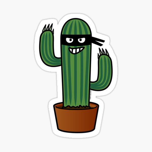 "Cactus bandido ninja masked sneaky bandit " Sticker for Sale by ...