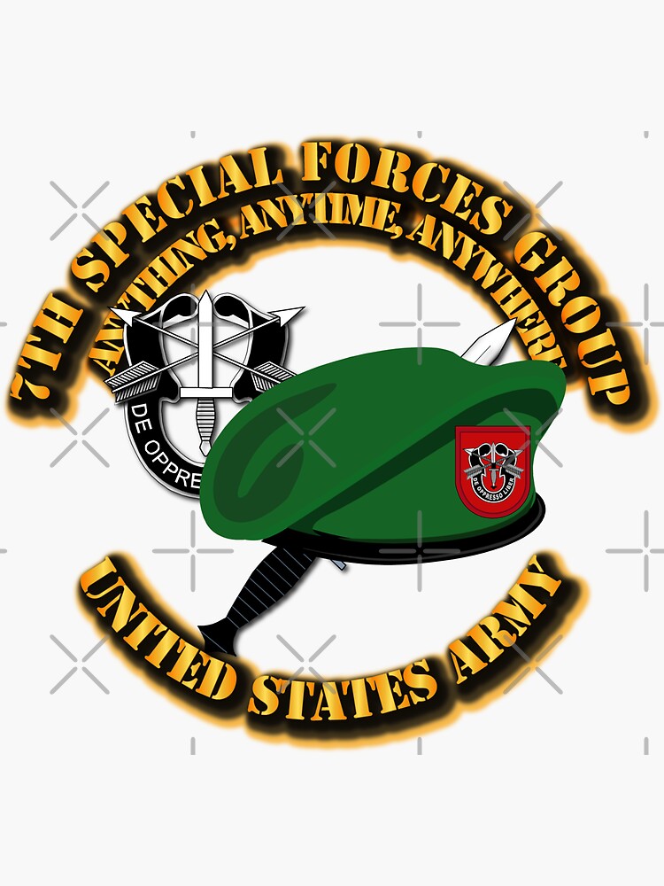 "SOF - 7th SFG - Beret Dagger DUI" Sticker for Sale by twix123844 ...