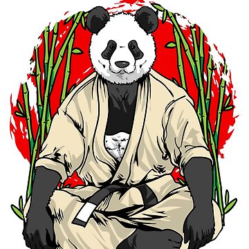 "Brazilian Jiu-Jitsu Black Belt Panda" Sticker for Sale by madtoyman ...