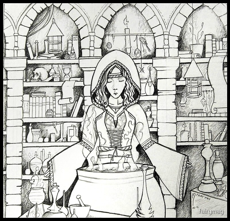 "Alchimiste - version croquis" by fairymag | Redbubble