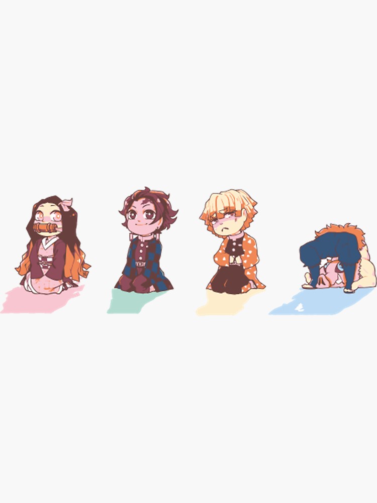 "DS Kimetsu no Yaiba Chibi team 2 DS " Sticker for Sale by Ranmacdonald ...