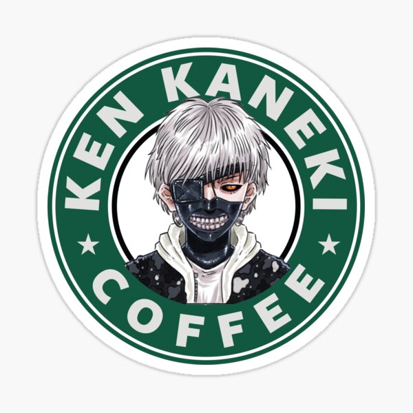 " Tokyo Ghoul School Anime - Ken Kaneki Coffee 8" Sticker for Sale by ...