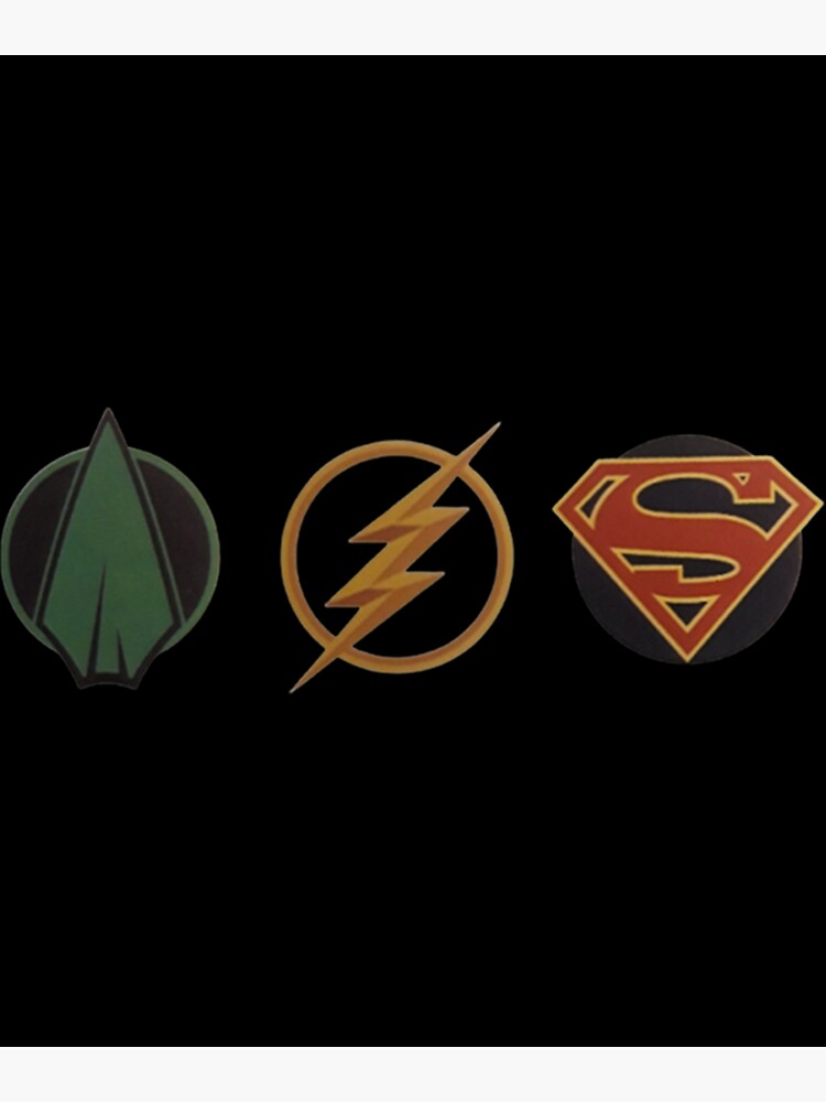 "CW TRINITY SYMBOLS Arrowverse Cw " Poster for Sale by Qualuxy | Redbubble