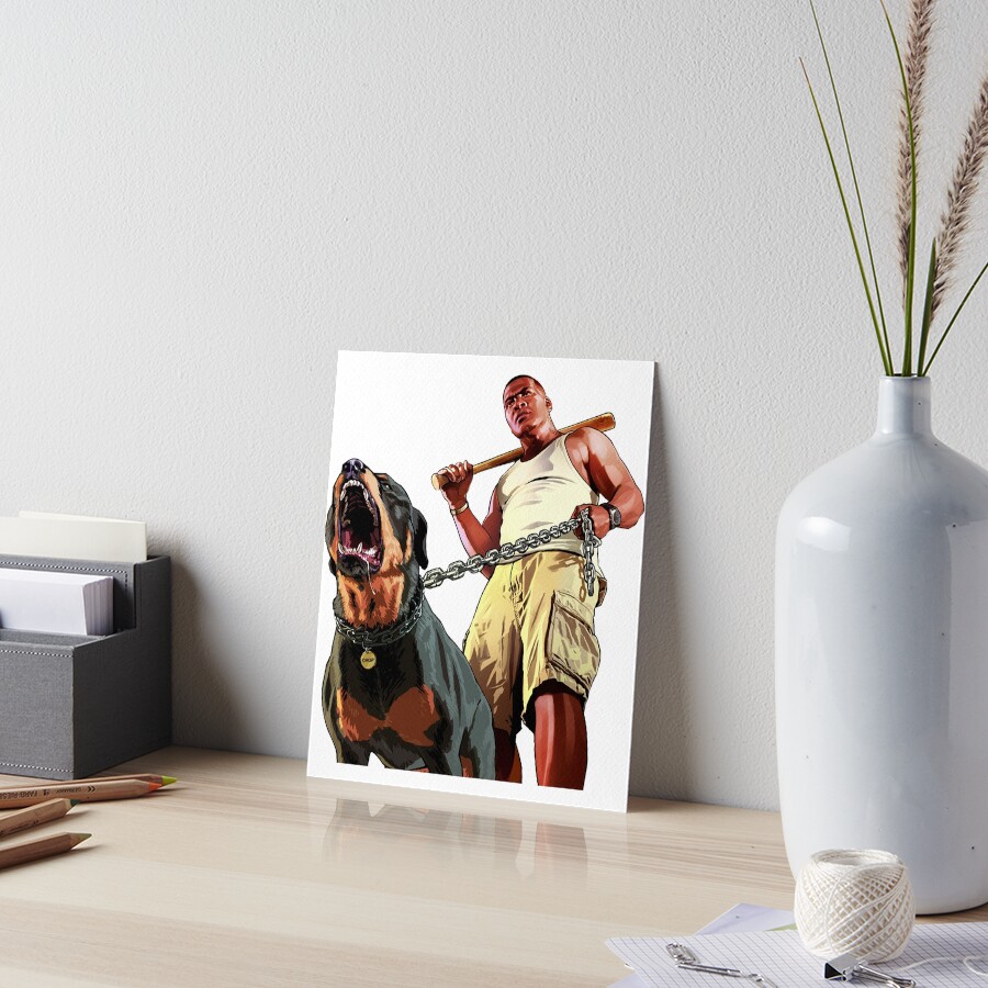 "Chop The Dog- GTA V The Rottweiler Dog" Art Board Print for Sale by ...