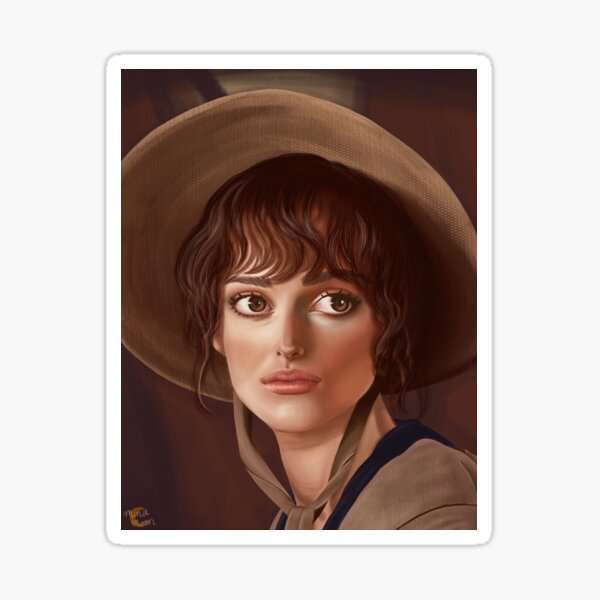 "Pride & Prejudice Elizabeth Bennet" Sticker for Sale by minamoon-shop ...