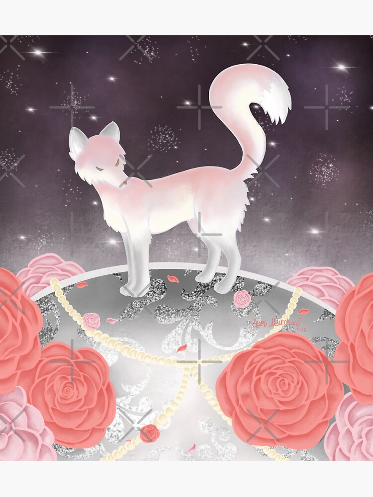 "Pearl Fox" Sticker for Sale by DancingFoxArt | Redbubble