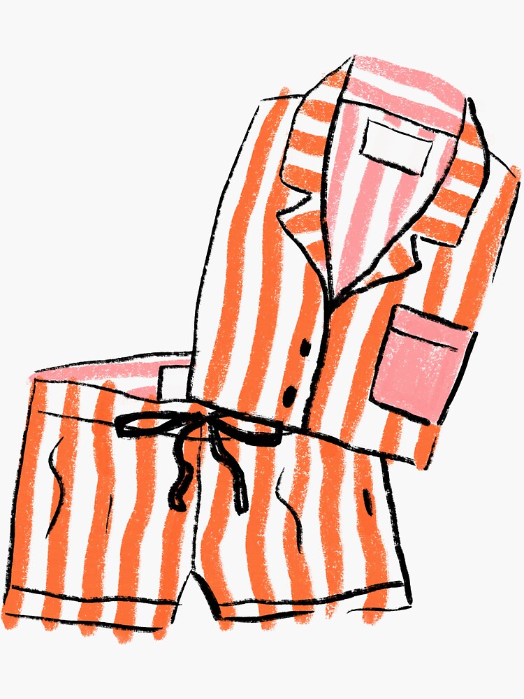 "Pajamas " Sticker for Sale by Meredith Ann | Redbubble