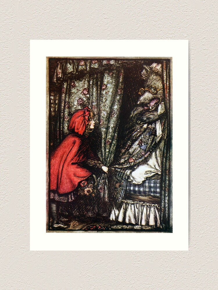 "Little Red Riding Hood Arthur Rackham Vintage Fairy Tale Illustration ...