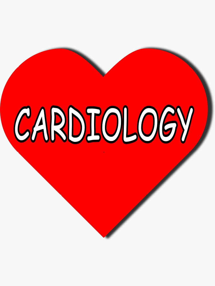 "I love cardiology sticker, gift, cute cardiology gift" Sticker for ...
