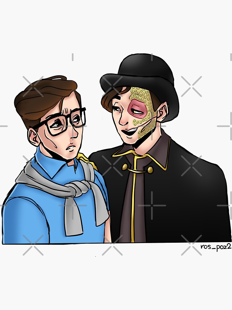 "Janus Comforting Patton - Sanders Sides" Sticker for Sale by Ros-Poz2 ...