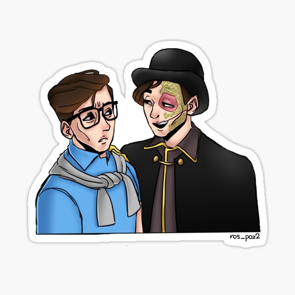 "Janus Comforting Patton - Sanders Sides" Sticker for Sale by Ros-Poz2 ...