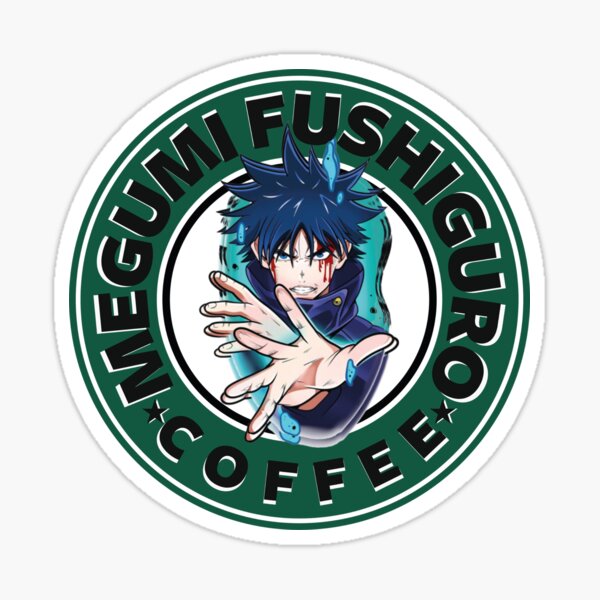 "Jujutsu Kaisen School Anime - Megumi Fushiguro Coffee " Sticker for ...
