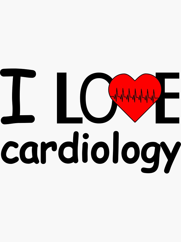 "I love cardiology sticker, gift for cardiologist" Sticker for Sale by ...