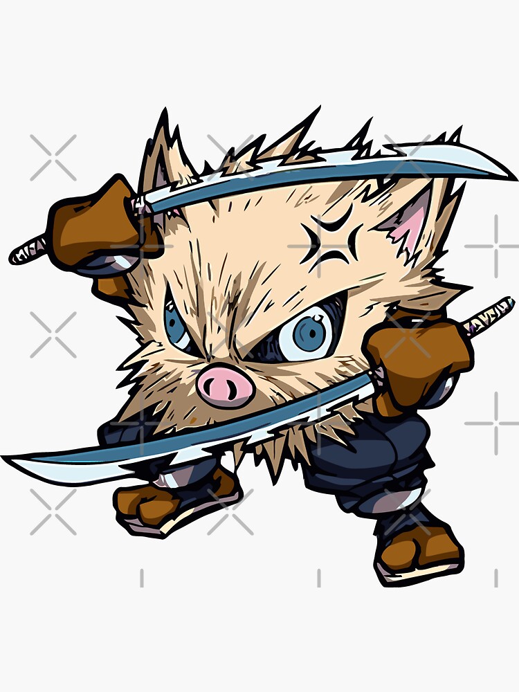 "Inosuke funny form" Sticker for Sale by Amazing-Art6 | Redbubble