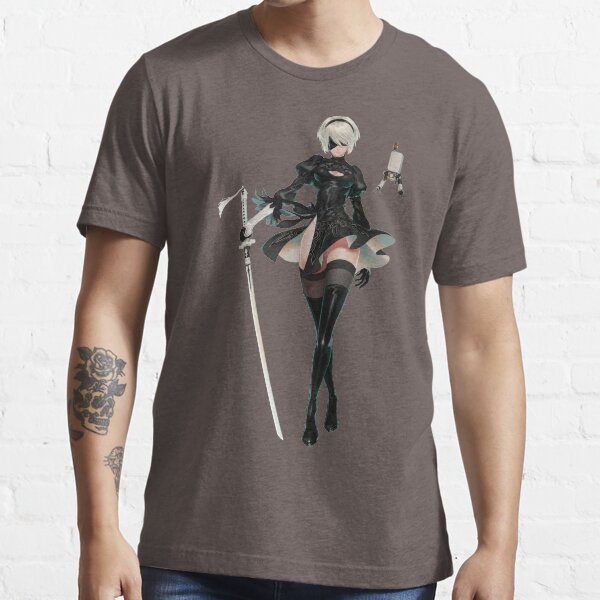 "Nier Automata 2B" T-shirt for Sale by Hughbris | Redbubble | 2b t ...