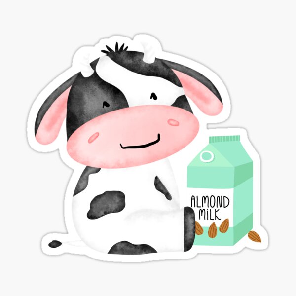 "Cows love Almond Milk " Sticker for Sale by Lauraloris | Redbubble