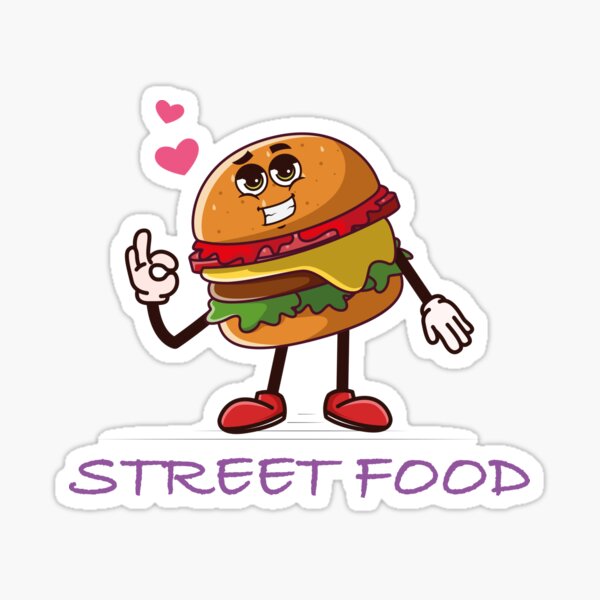 "Street Food " Sticker for Sale by ChibiDesigner | Redbubble