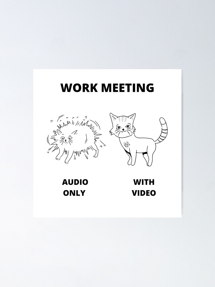 "Video Meeting Joke Work from Home Meme Zoom Call" Poster for Sale by ...