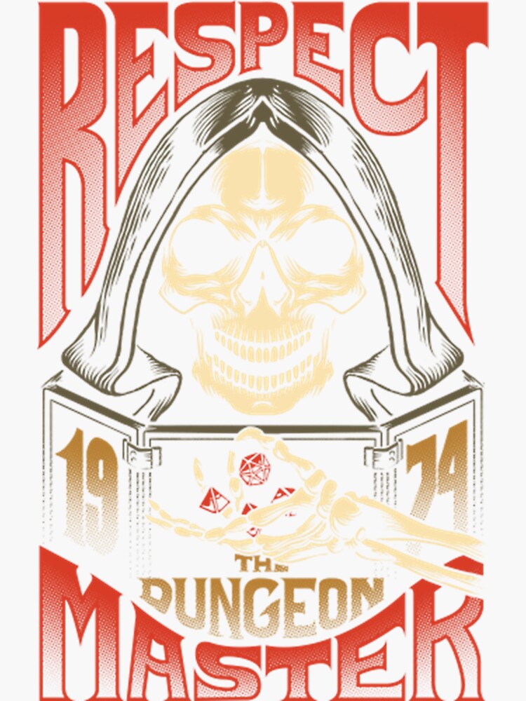 "Respect The Dungeon Master - color" Sticker for Sale by HannahAlbet ...