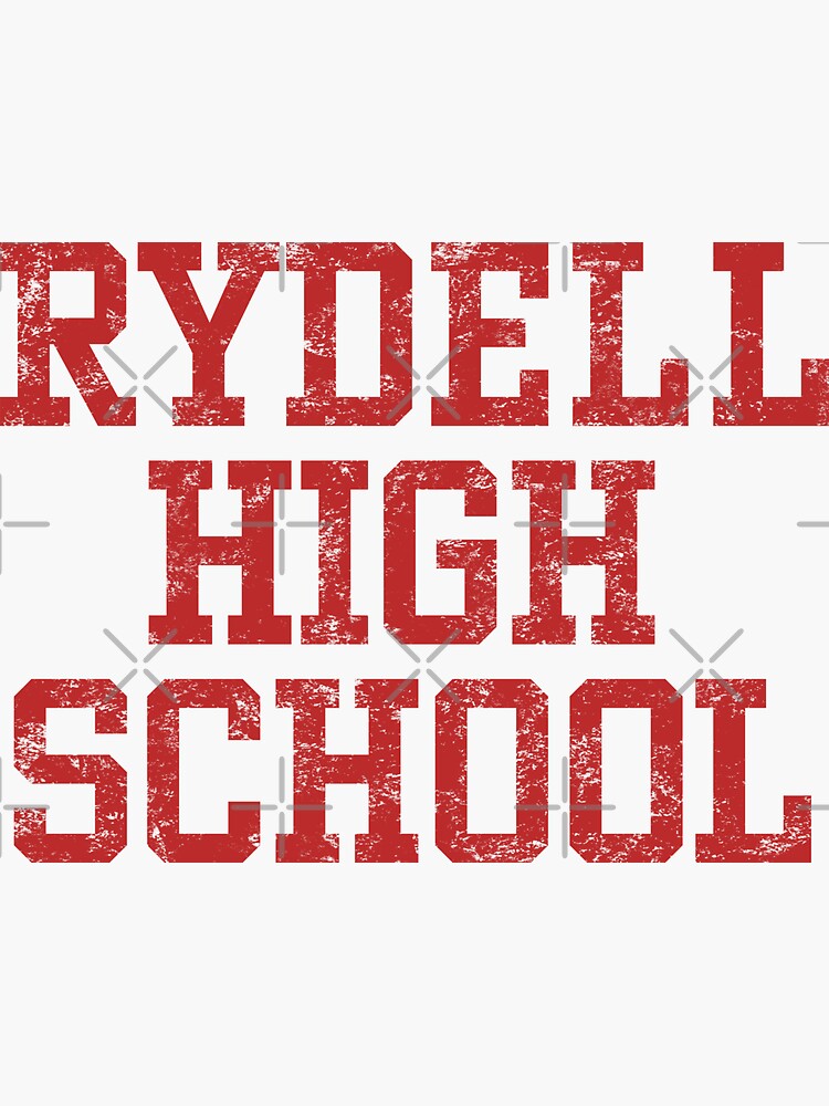 Grease White Rydell High School Reverse Sticker For Sale By Purakushi Redbubble
