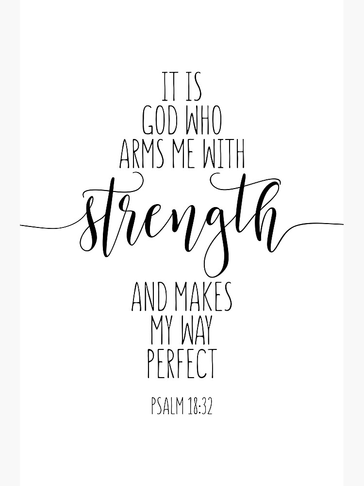 "It Is God Who Arms Me With Strength, Psalm 18:32" Greeting Card for ...