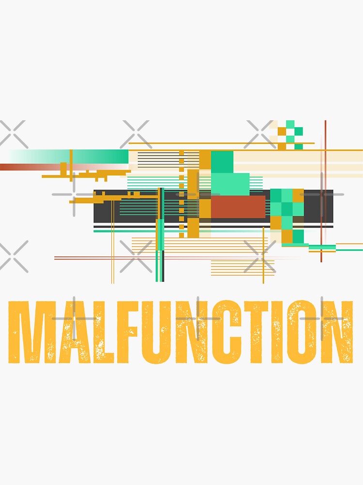"Malfunction Digital Art" Sticker for Sale by Quill-Design | Redbubble